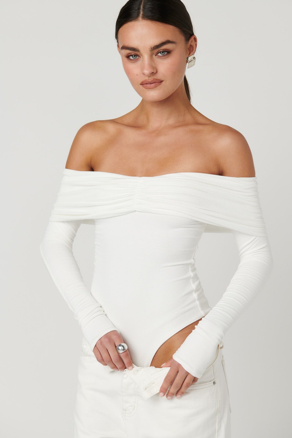BAYSE EISLEY BODYSUIT - WHITE – Pretty Rad Store