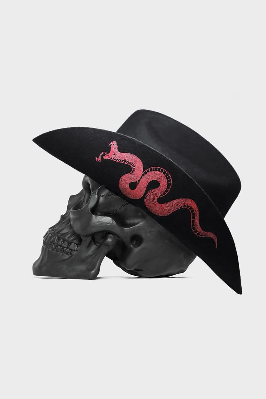 BILLY BONES CLUB SERPENT COWBOY HAT - BLACK – Pretty Rad Store
