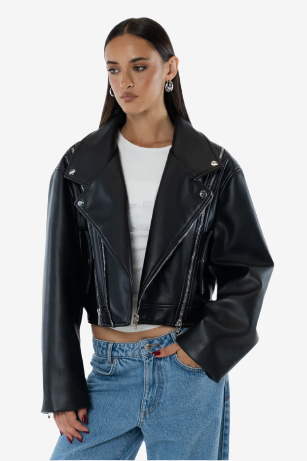 JAGGER & STONE TYLAH CROPPED JACKET - BLACK – Pretty Rad Store