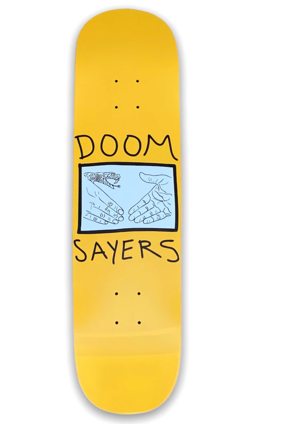 DOOM SAYERS CLUB DECK SNAKE SHAKE ORG 8.25 - BLACK/YELLOW – Pretty Rad ...
