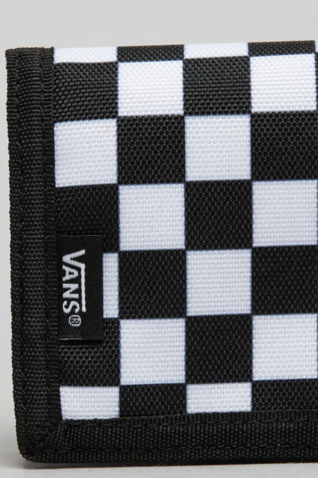 VANS VELCRO SLIPPED WALLET - BLACK/WHITE/CHECKER – Pretty Rad Store