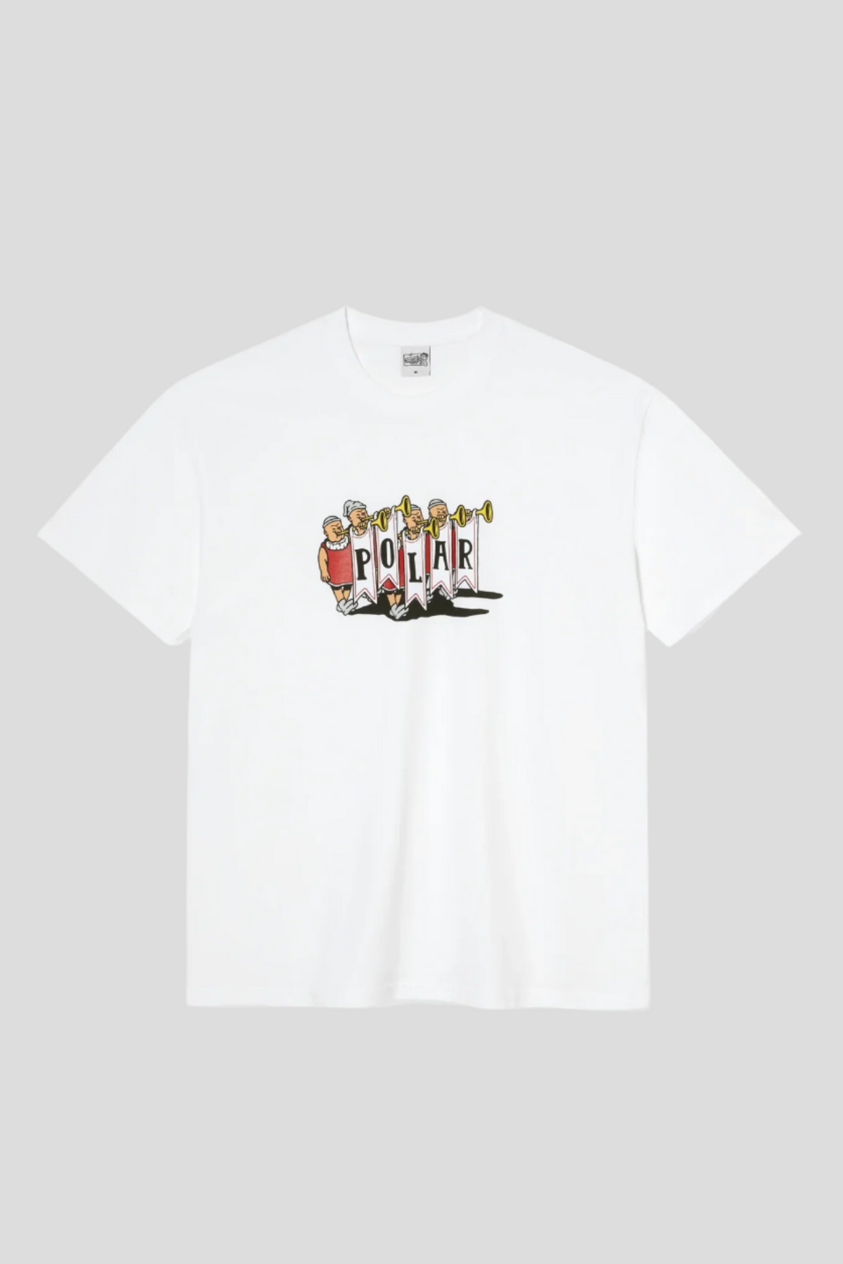 POLAR SKATE TRUMPETS TEE - WHITE – Pretty Rad Store