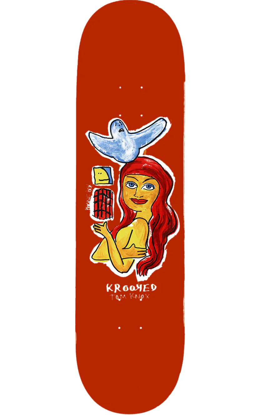 KROOKED TOM KNOX PHONE BOX SKATEBOARD DECK 8.25 - RED – Pretty Rad Store