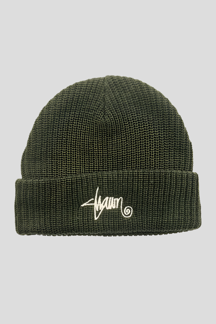 S-DOUBLE SHAWN SCRIPT MID BEANIE - FOREST – Pretty Rad Store