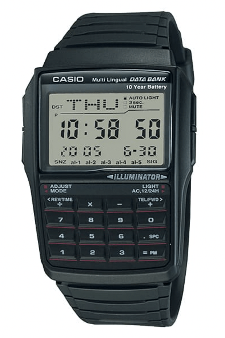 CASIO VINTAGE DBC32-1 DATABANK WATCH - BLACK – Pretty Rad Store