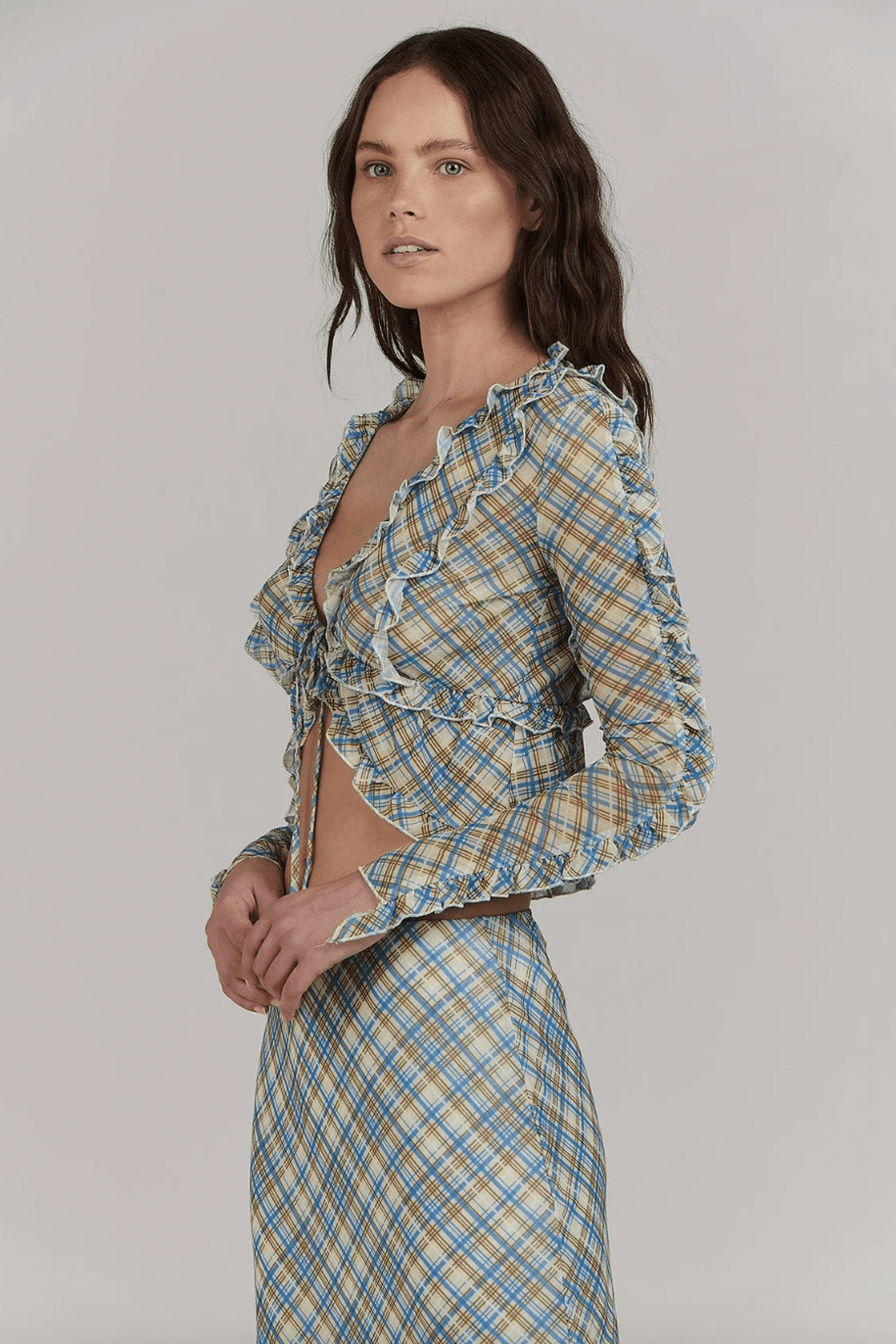 CHARLIE HOLIDAY EVELYN TOP - PICNIC CHECK – Pretty Rad Store