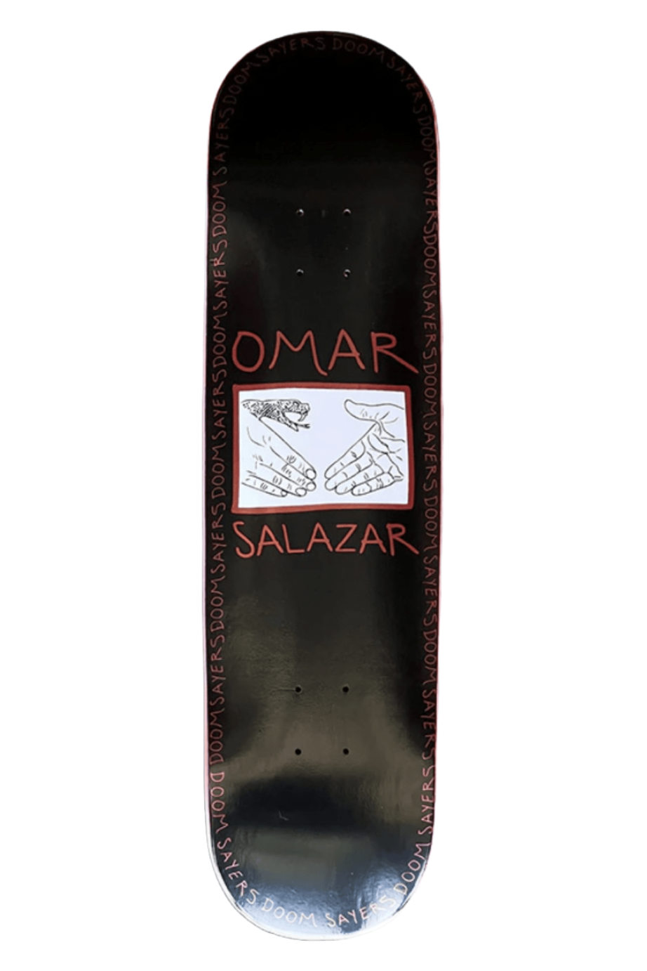 DOOM SAYERS CLUB DECK SNAKE SHAKE OMAR 8.25 - BLACK/RED – Pretty Rad Store