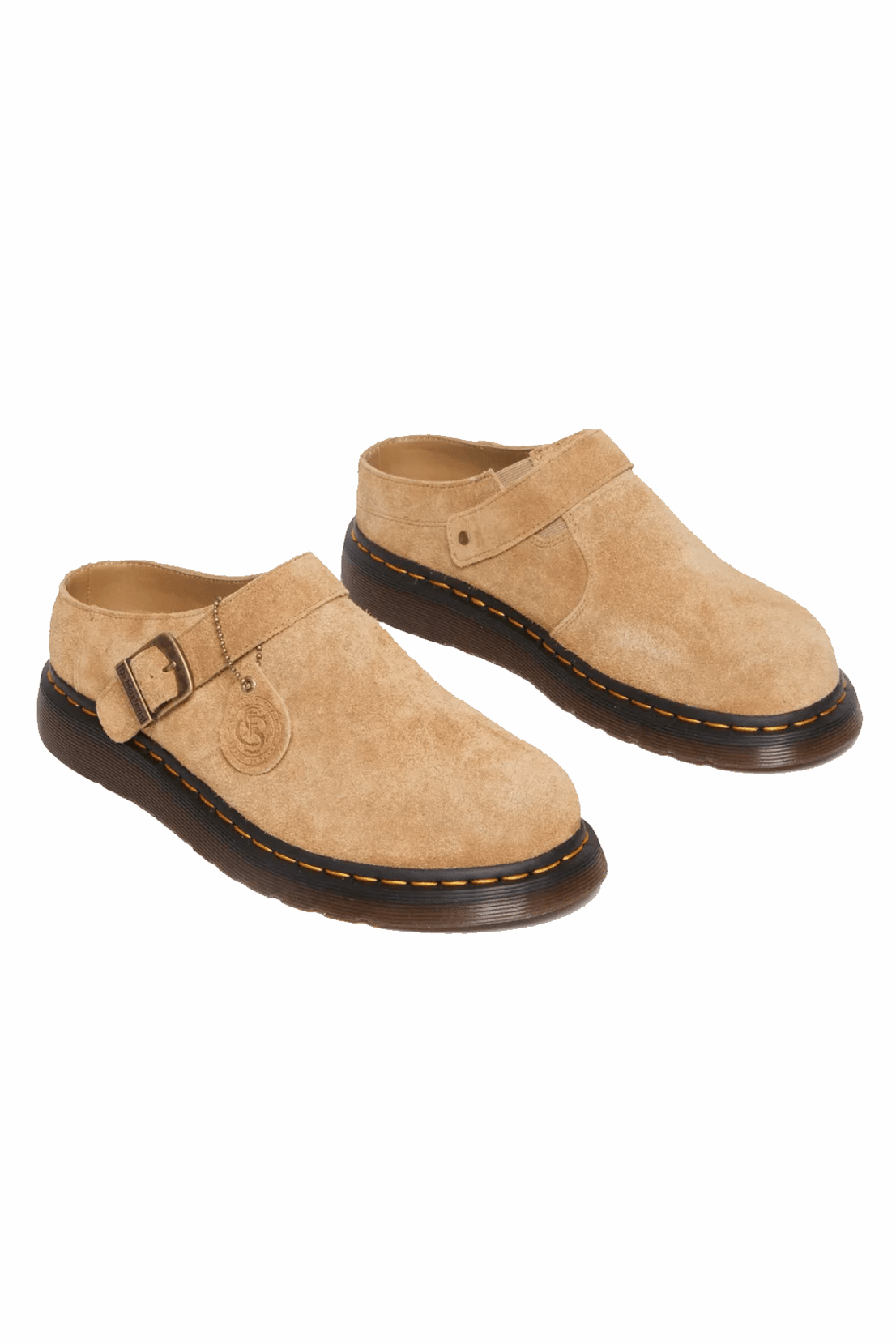 DR MARTENS ISHAM SUEDE MULES - SANDY TAN DESERT – Pretty Rad Store