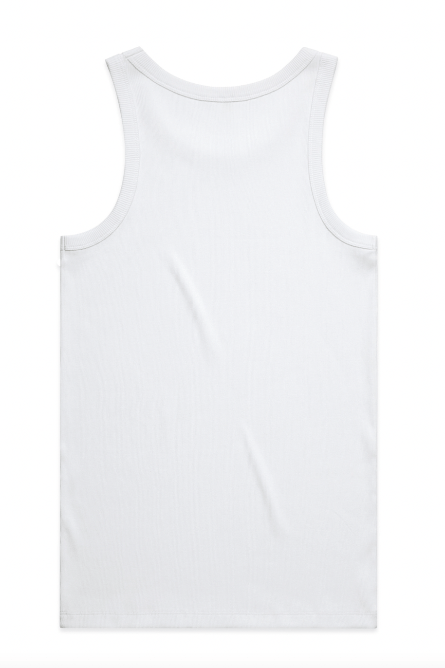 PRS MENS ORGANIC RIB SINGLET BLANK - WHITE – Pretty Rad Store