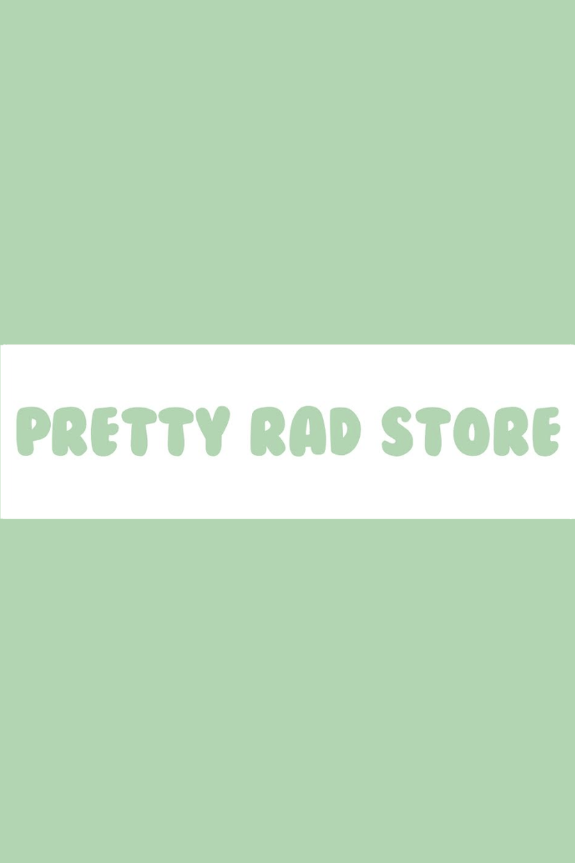 PRS BUBBLE FONT STICKER - CLEAR/PASTLE GREEN – Pretty Rad Store