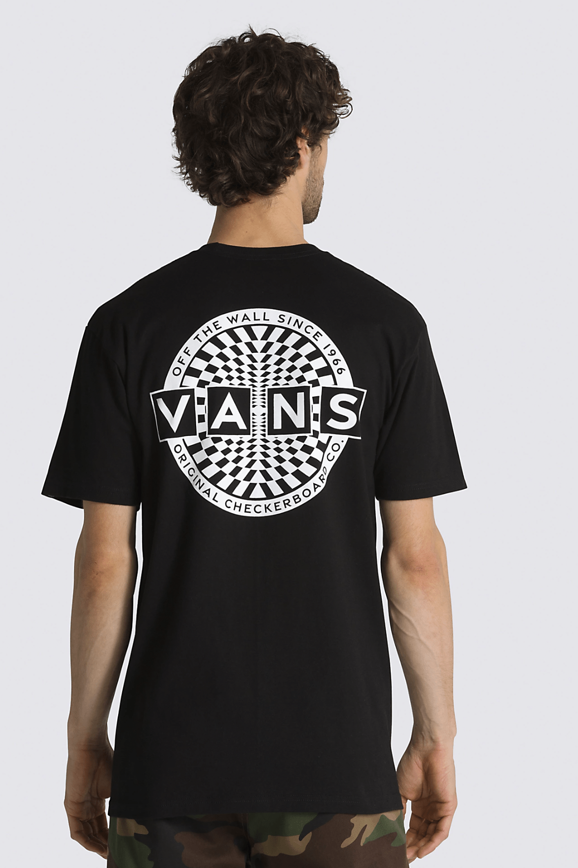 VANS WARPED CHECKERBOARD LOGO TEE - BLACK – Pretty Rad Store
