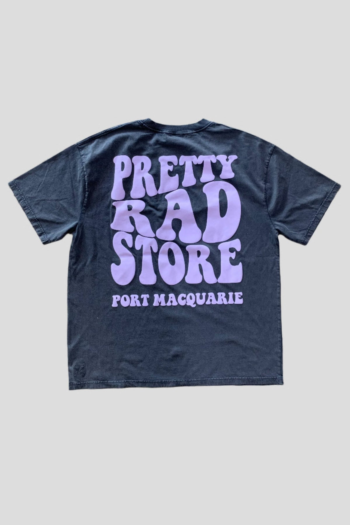 PRS BUBBLE TEE - PUFF WASHED BLACK/LILAC – Pretty Rad Store