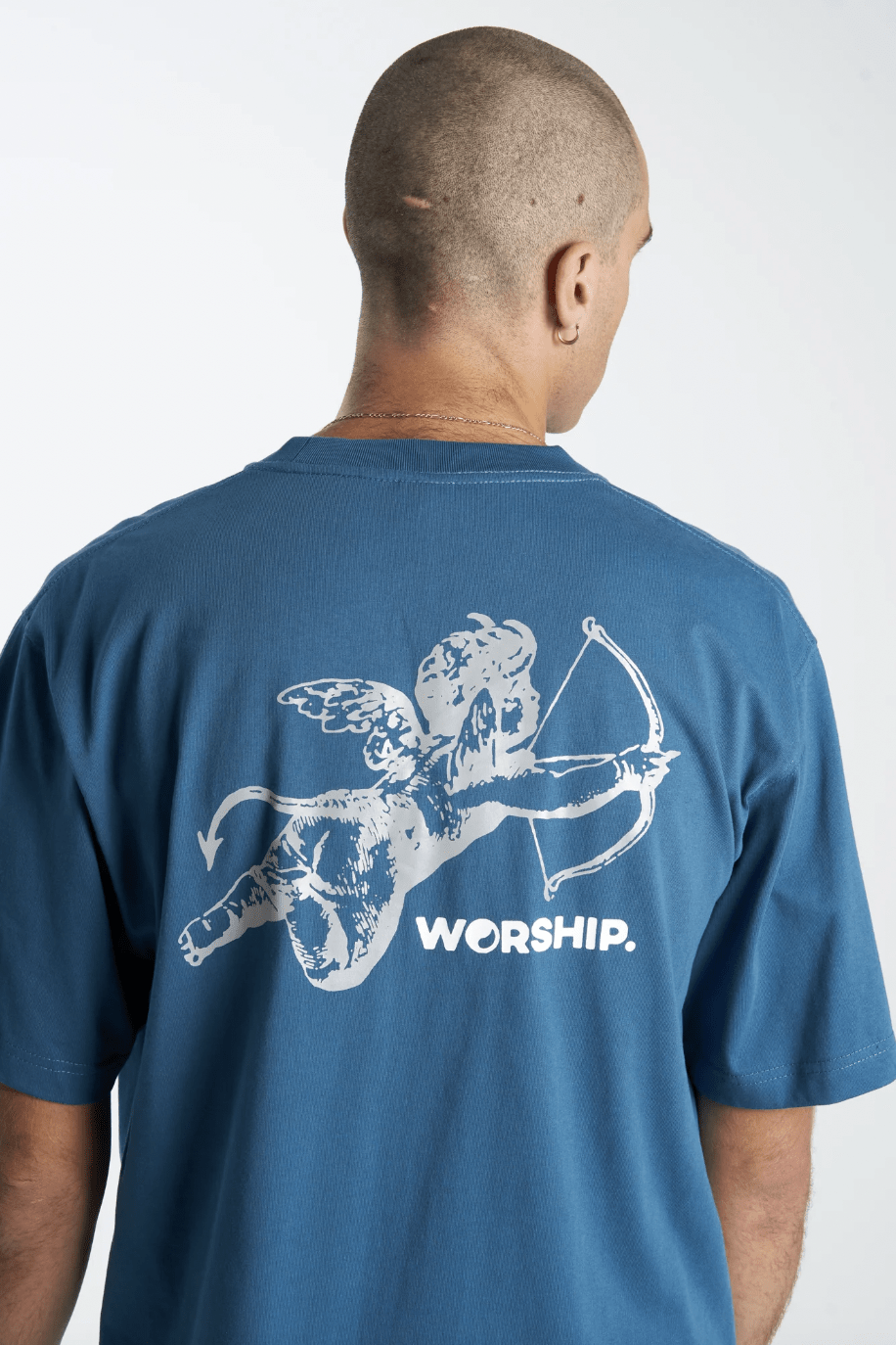 WORSHIP SUPPLIES CHERUB TEE - MOROCCAN BLUE – Pretty Rad Store