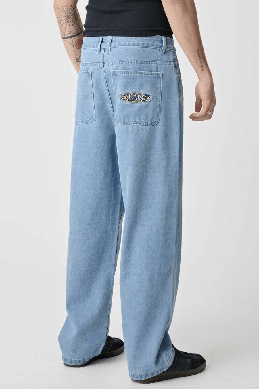 X-LARGE ART EMB BULL DENIM 91 JEAN - MID BLUE – Pretty Rad Store