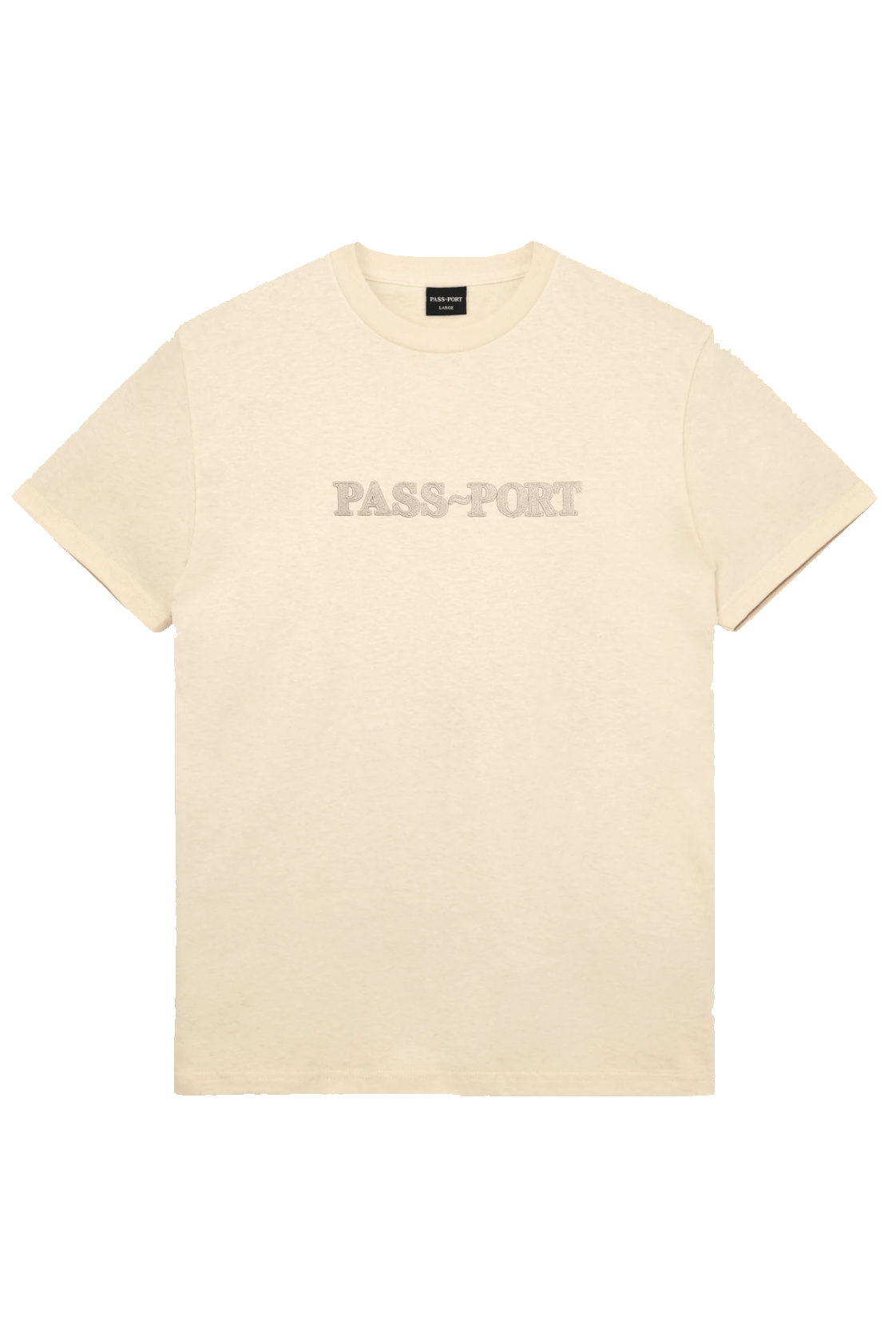 PASS~PORT OFFICAL EMBROIDERY TEE - NATURAL – Pretty Rad Store