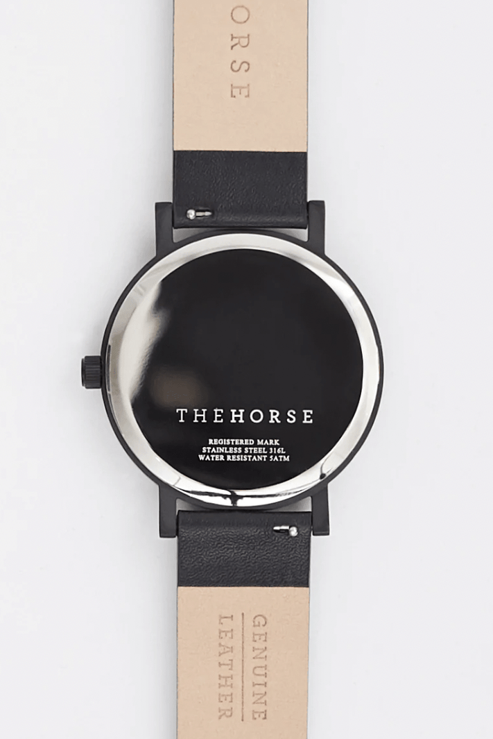 THE HORSE THE ORIGINAL WATCH - MATTE BLACK/BLACK/BLACK LEATHER – Pretty ...
