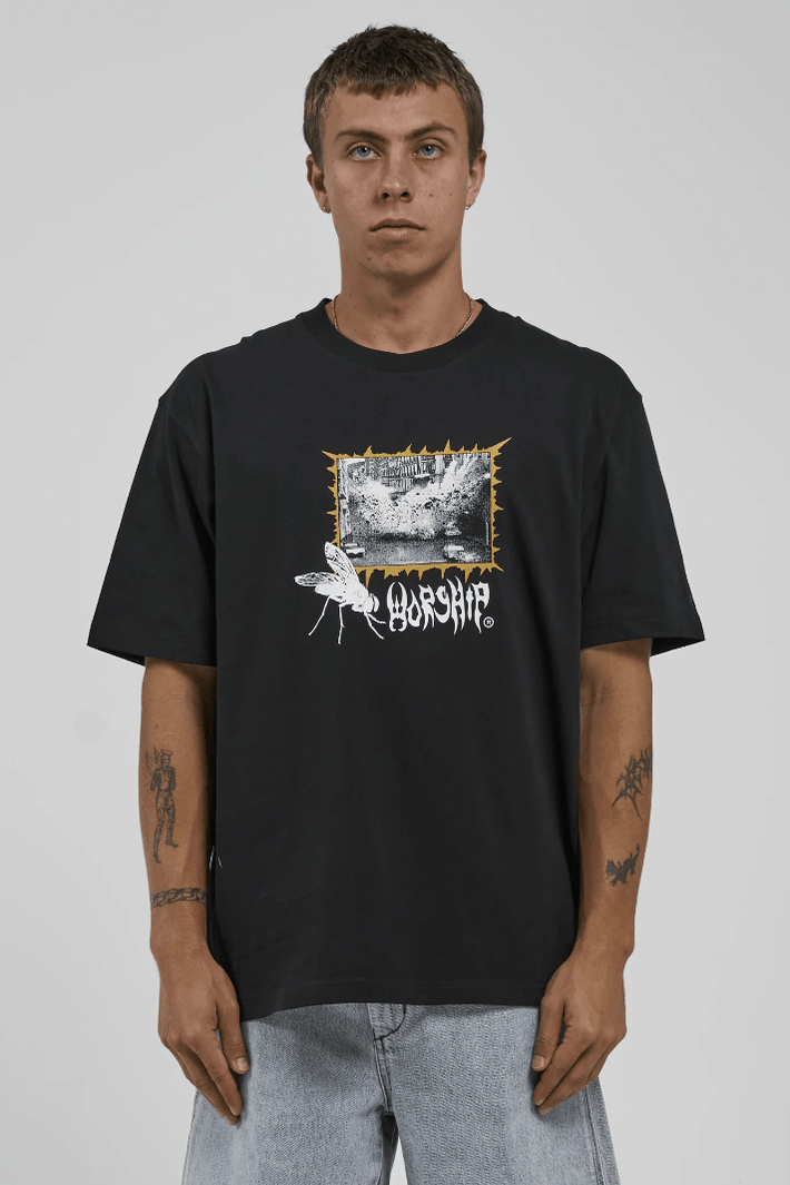 WORSHIP SUPPLIES BUZZKILL TEE - BLACK – Pretty Rad Store